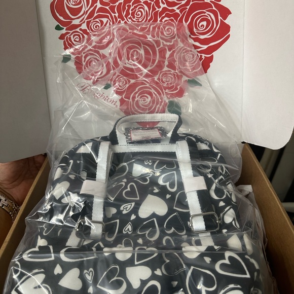 Brighton | Accessories | Brighton Black And White Heart Backpack | Poshmark
